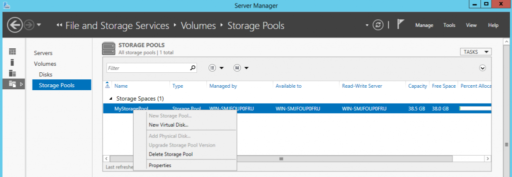 How to Create Local Storage with Windows Server 2012 | Network Wrangler ...