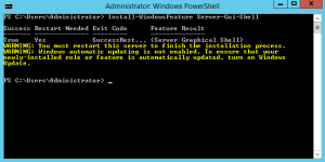 Converting a Windows Server with GUI to Server Core and vice versa ...